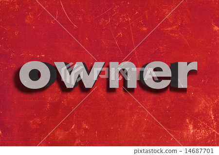 owner word on red wall - Stock Illustration [14687701] - PIXTA