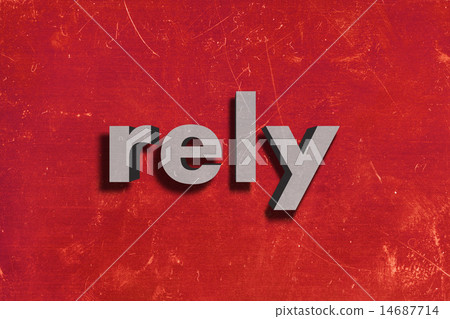 rely word on red wall - Stock Illustration [14687714] - PIXTA