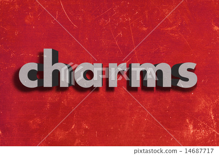 charms word on red wall - Stock Illustration [14687717] - PIXTA