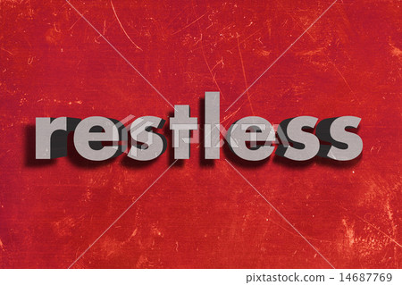 restless word on red wall - Stock Illustration [14687769] - PIXTA