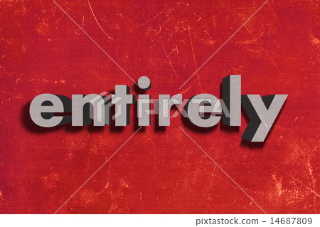 entirely word on red wall - Stock Illustration [14687809] - PIXTA