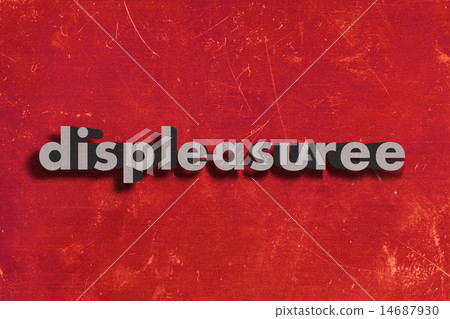displeasuree word on red wall - Stock Illustration [14687930] - PIXTA
