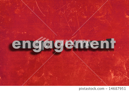engagement word on red wall - Stock Illustration [14687951] - PIXTA