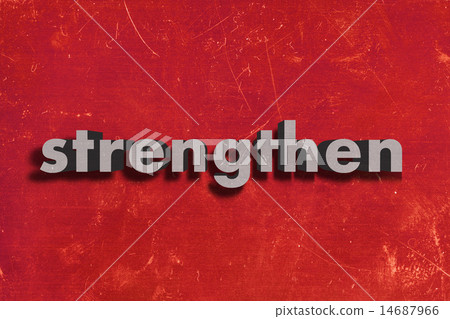 strengthen word on red wall - Stock Illustration [14687966] - PIXTA