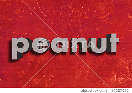 peanut word on red wall - Stock Illustration [14687982] - PIXTA