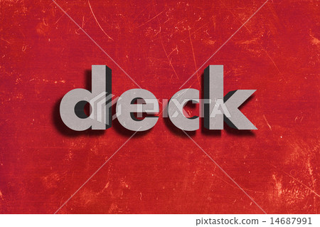 deck word on red wall - Stock Illustration [14687991] - PIXTA
