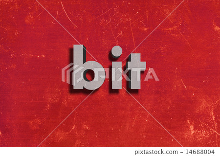 bit word on red wall - Stock Illustration [14688004] - PIXTA