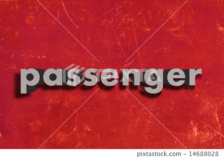 passenger word on red wall - Stock Illustration [14688028] - PIXTA