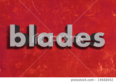blades word on red wall - Stock Illustration [14688042] - PIXTA