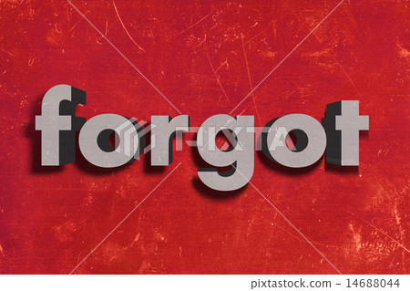 forgot word on red wall - Stock Illustration [14688044] - PIXTA