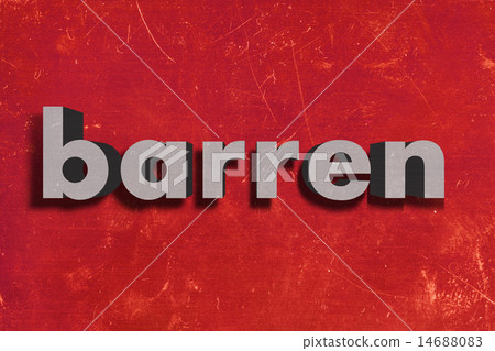 barren word on red wall - Stock Illustration [14688083] - PIXTA