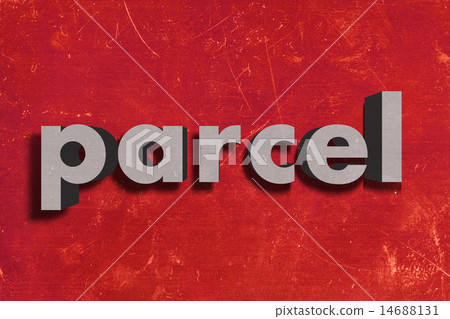 parcel word on red wall-插圖素材 [14688131] - PIXTA圖庫