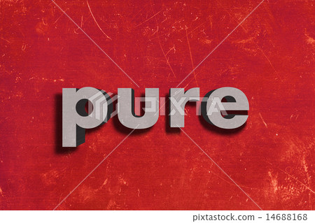pure word on red wall - Stock Illustration [14688168] - PIXTA