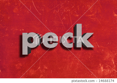 peck word on red wall - Stock Illustration [14688174] - PIXTA