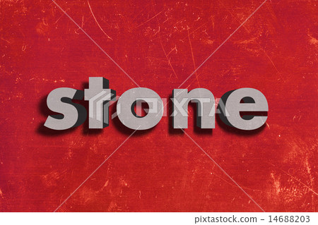 stone word on red wall - Stock Illustration [14688203] - PIXTA