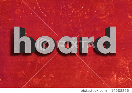 hoard word on red wall - Stock Illustration [14688226] - PIXTA