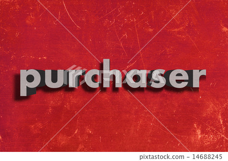 purchaser word on red wall - Stock Illustration [14688245] - PIXTA