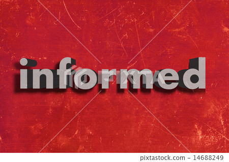 informed word on red wall - Stock Illustration [14688249] - PIXTA