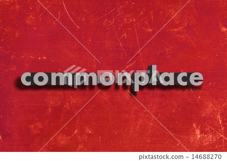 commonplace word on red wall - Stock Illustration [14688270] - PIXTA