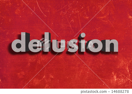delusion word on red wall - Stock Illustration [14688278] - PIXTA