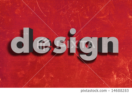 design word on red wall - Stock Illustration [14688283] - PIXTA
