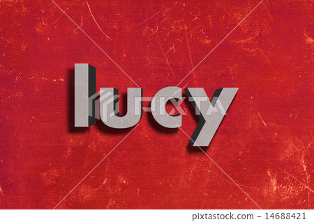 lucy word on red wall - Stock Illustration [14688421] - PIXTA
