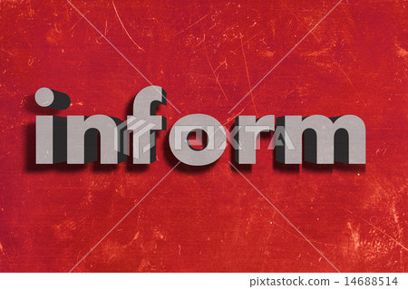 inform word on red wall - Stock Illustration [14688514] - PIXTA