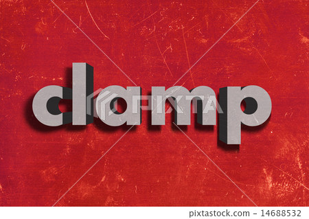 clamp word on red wall - Stock Illustration [14688532] - PIXTA
