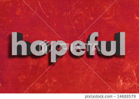 hopeful word on red wall - Stock Illustration [14688579] - PIXTA
