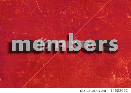 members word on red wall - Stock Illustration [14688662] - PIXTA