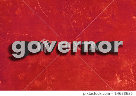 governor word on red wall - Stock Illustration [14688685] - PIXTA