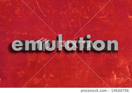 emulation word on red wall - Stock Illustration [14688706] - PIXTA