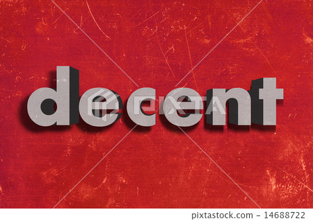 decent word on red wall - Stock Illustration [14688722] - PIXTA