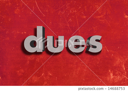dues word on red wall - Stock Illustration [14688753] - PIXTA