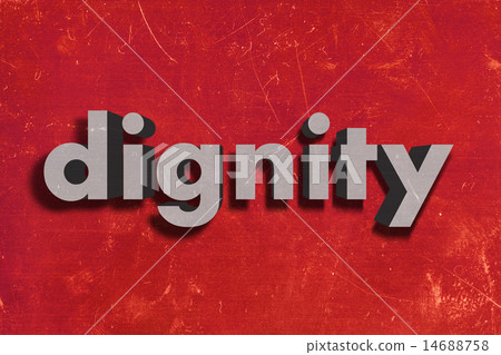 dignity word on red wall - Stock Illustration [14688758] - PIXTA