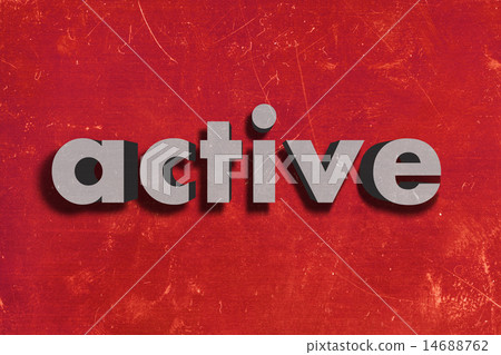 active word on red wall - Stock Illustration [14688762] - PIXTA