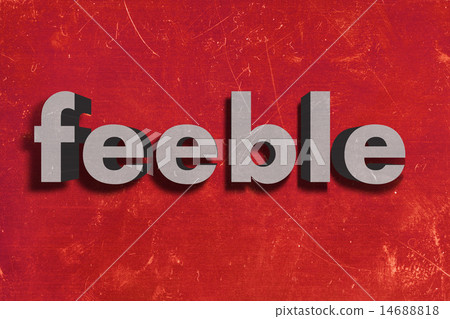 feeble word on red wall - Stock Illustration [14688818] - PIXTA
