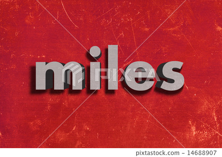 miles word on red wall - Stock Illustration [14688907] - PIXTA