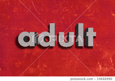 adult word on red wall - Stock Illustration [14688990] - PIXTA
