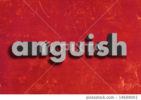 anguish word on red wall - Stock Illustration [14689001] - PIXTA