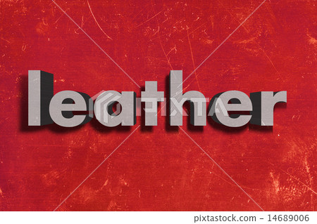 leather word on red wall - Stock Illustration [14689006] - PIXTA
