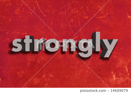 strongly word on red wall - Stock Illustration [14689079] - PIXTA