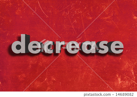 decrease word on red wall - Stock Illustration [14689082] - PIXTA