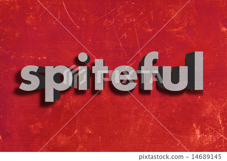 spiteful word on red wall - Stock Illustration [14689145] - PIXTA