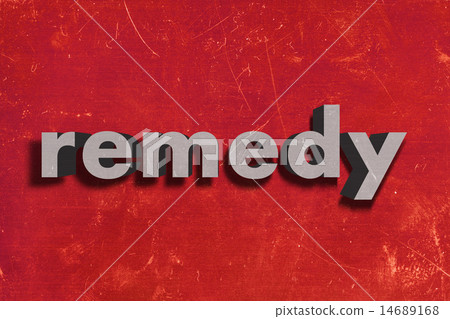 remedy word on red wall - Stock Illustration [14689168] - PIXTA