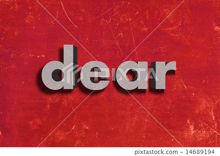 dear word on red wall - Stock Illustration [14689194] - PIXTA