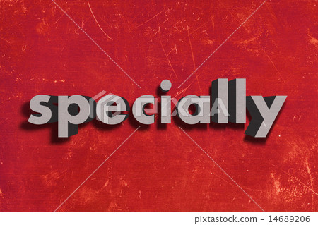 specially word on red wall - Stock Illustration [14689206] - PIXTA