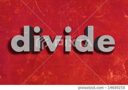 divide word on red wall - Stock Illustration [14689258] - PIXTA