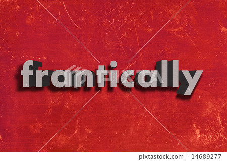 frantically word on red wall - Stock Illustration [14689277] - PIXTA