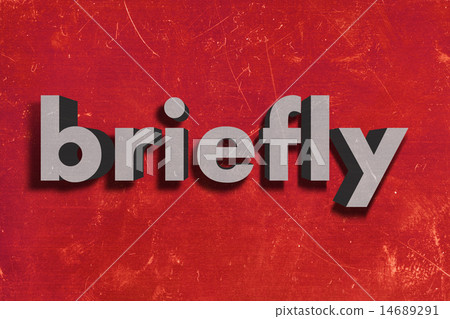 briefly word on red wall - Stock Illustration [14689291] - PIXTA